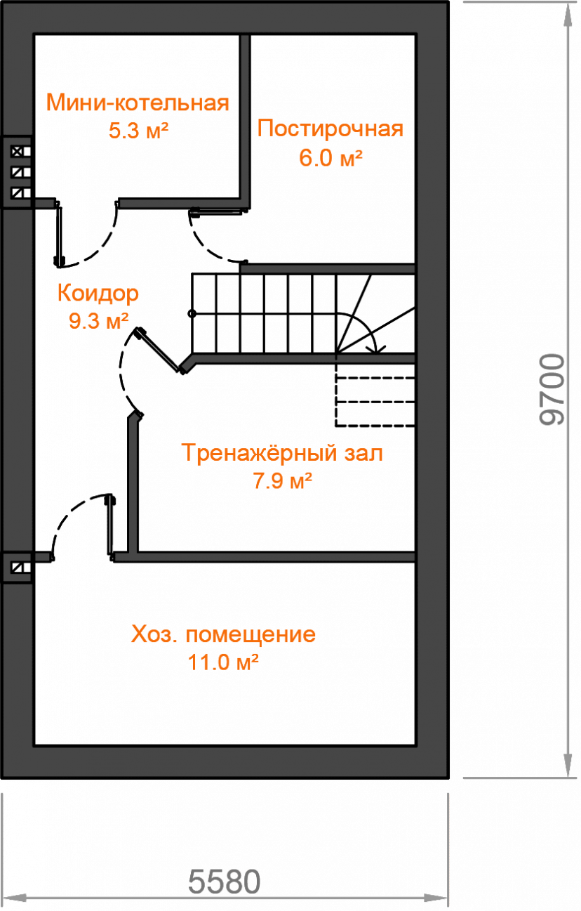 Проект двухэтажного дома с террасой «КД-27» – Antei.by